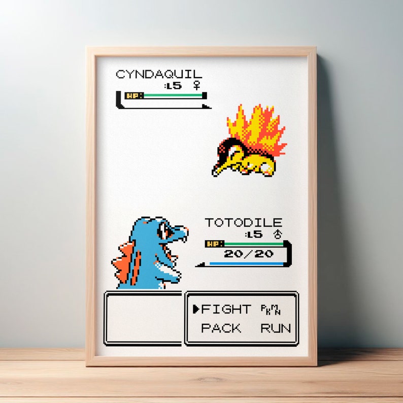 Custom Pokemon Battle Poster, GEN 2 Wall Art (digital Download) - Etsy
