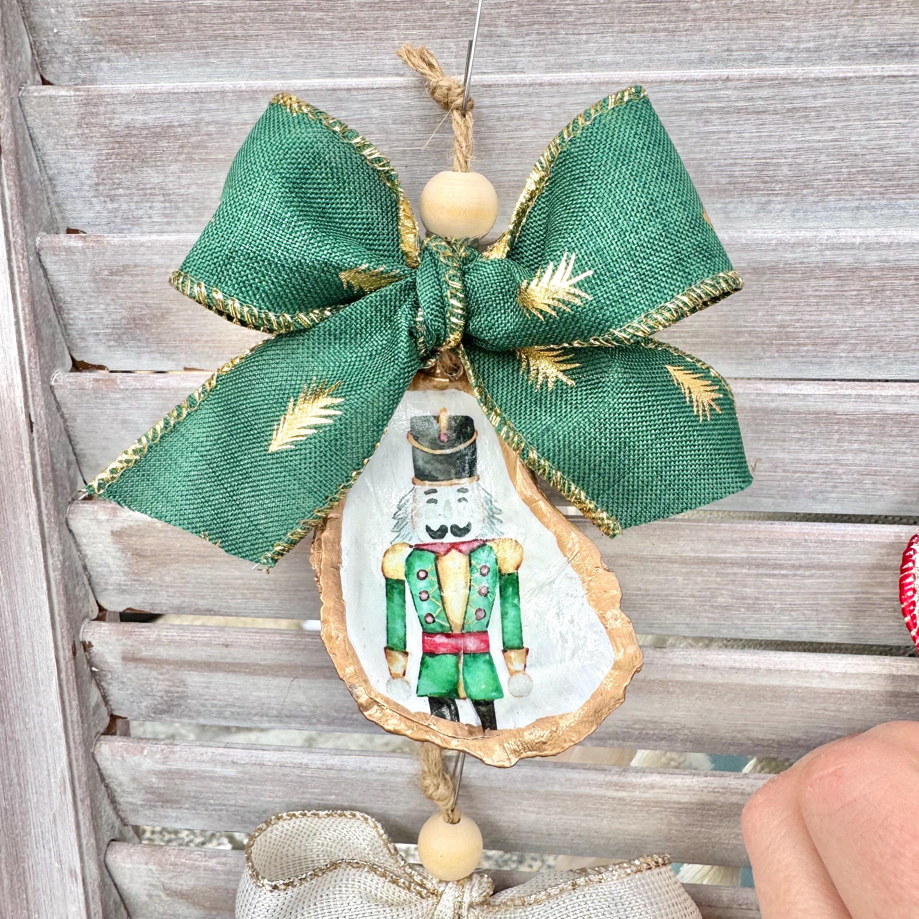 Nutcracker Oyster Shell Christmas Ornament: Handmade Coastal Decor - Etsy