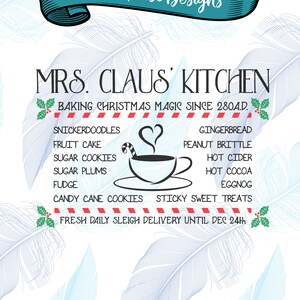 Mrs Claus Kitchen - Christmas SVG - Digital Download - SVG Cut Files ...
