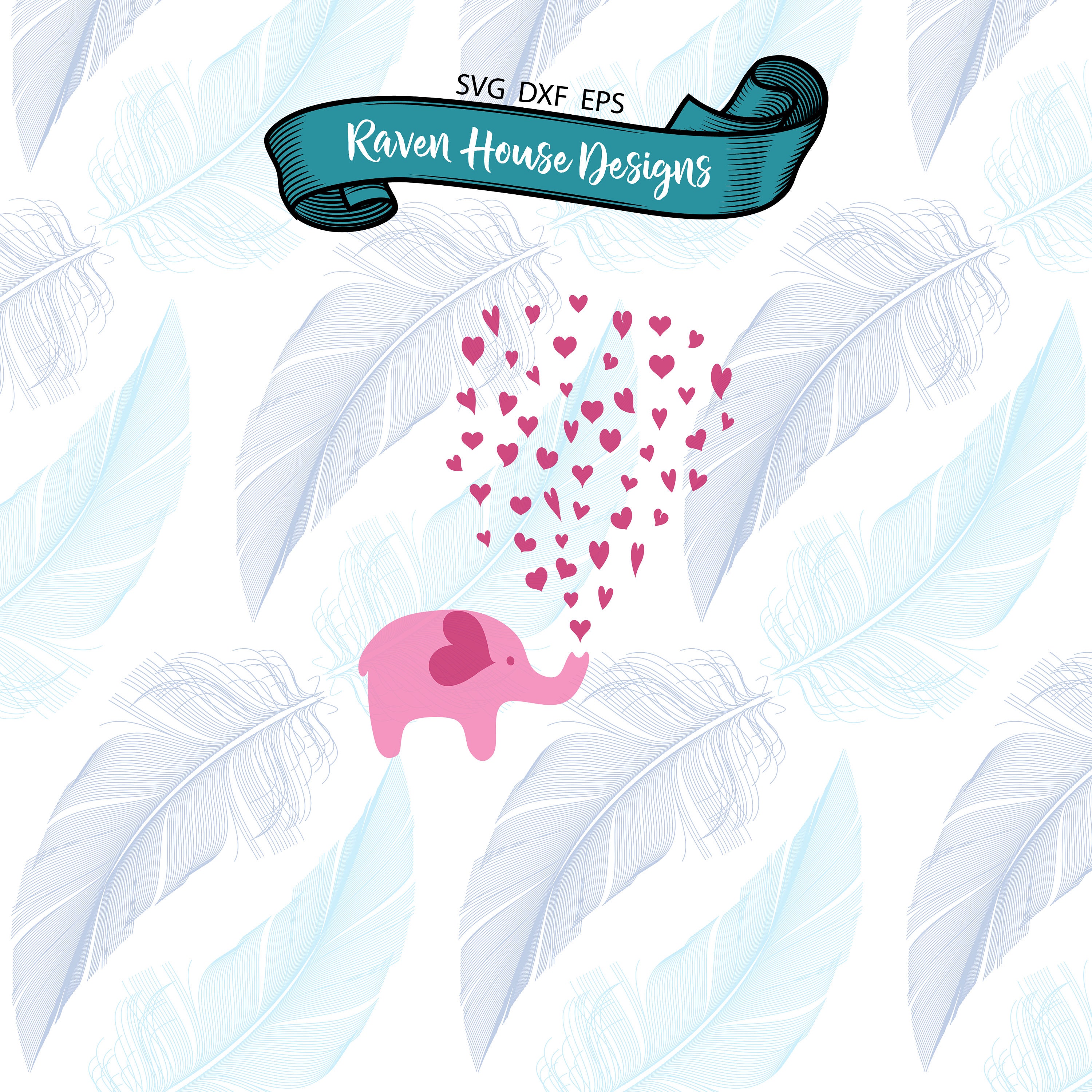 Elephant Hearts - Digital Download - SVG Cut Files - EPS Cut Files ...