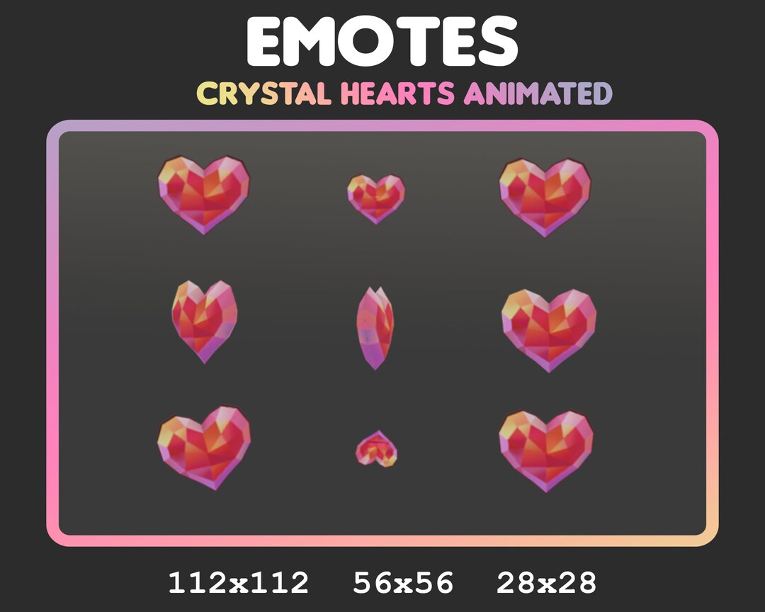 ANIMATED Heart Emotes, Love Heart Emote, Emote, Heart Emote for Discord ...
