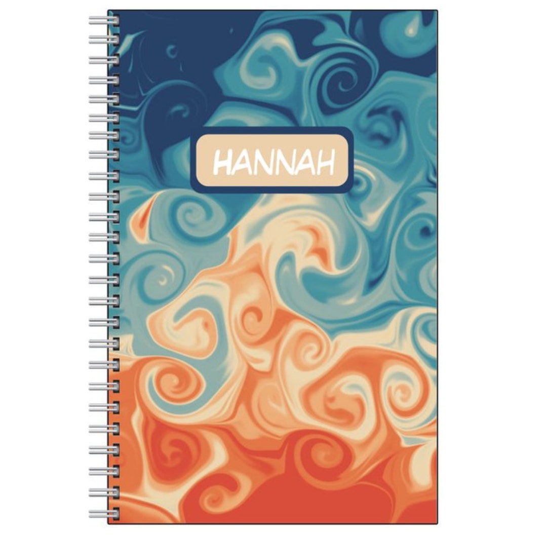 Customizable Retro Notebook Journal - Etsy