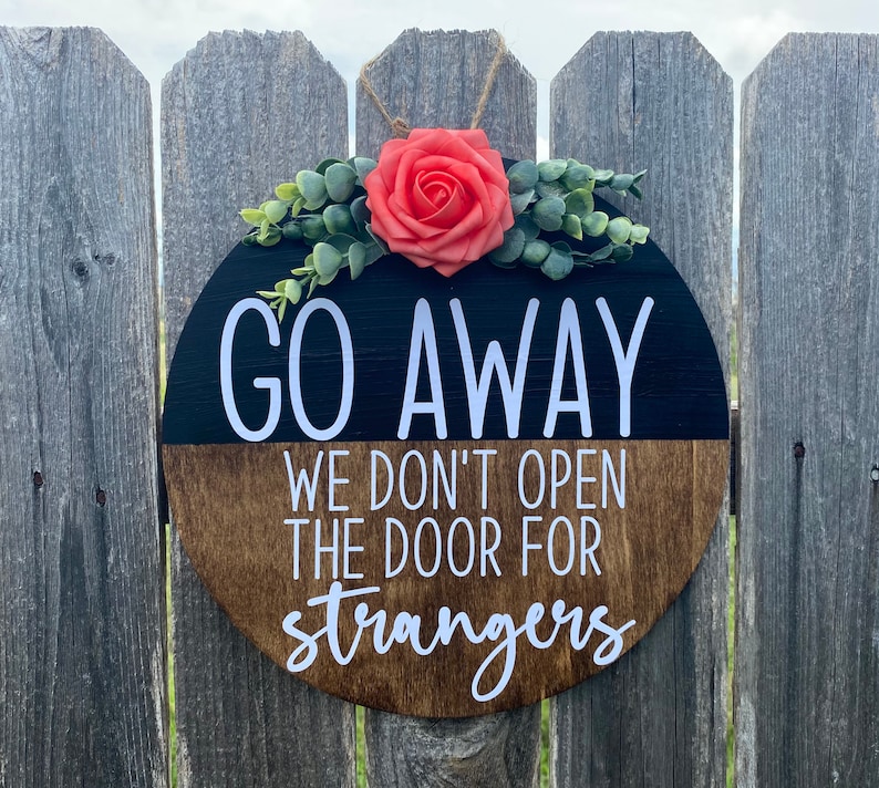 Front Door Welcome Sign Welcome Sign No Solicitors No - Etsy