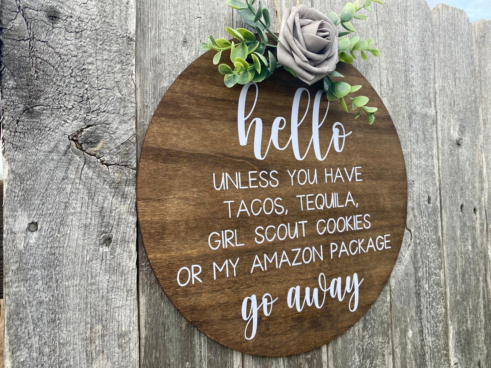 Welcome Welcome-ish-door Hanger Hello Tacos Tequila-no | Etsy