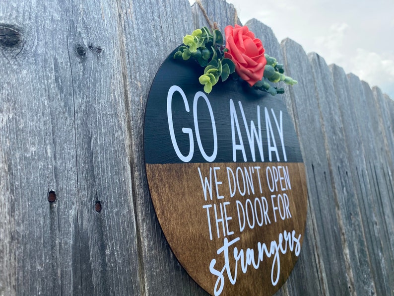 Front Door Welcome Sign Welcome Sign No Solicitors No - Etsy