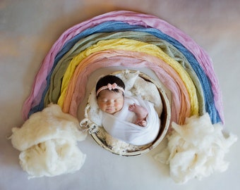 Pastel Rainbow Baby Newborn Digital Backdrops 2 Newborn - Etsy