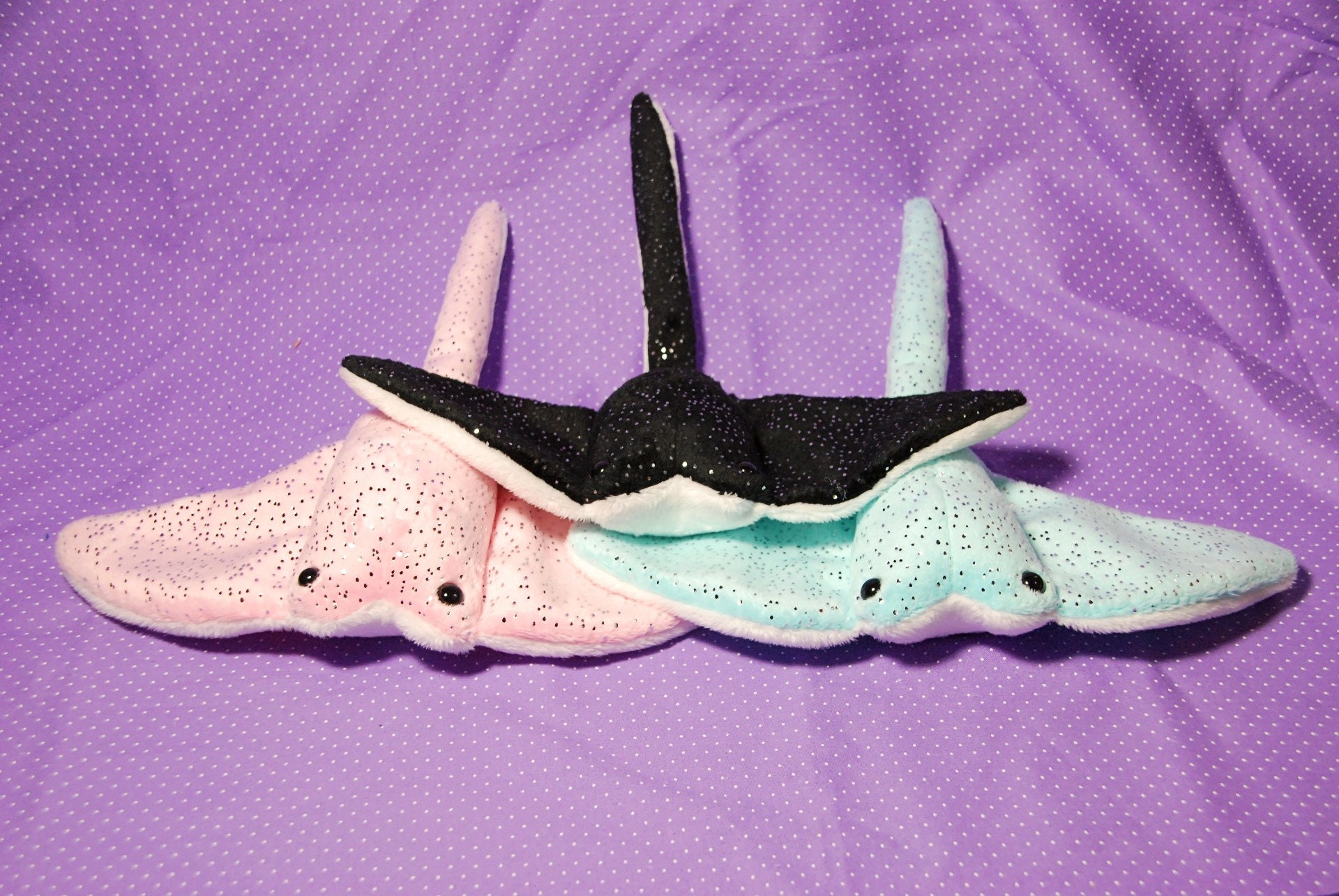 MADE TO ORDER Blue Sparkle Stingray Plush Chibi Stingray | Etsy