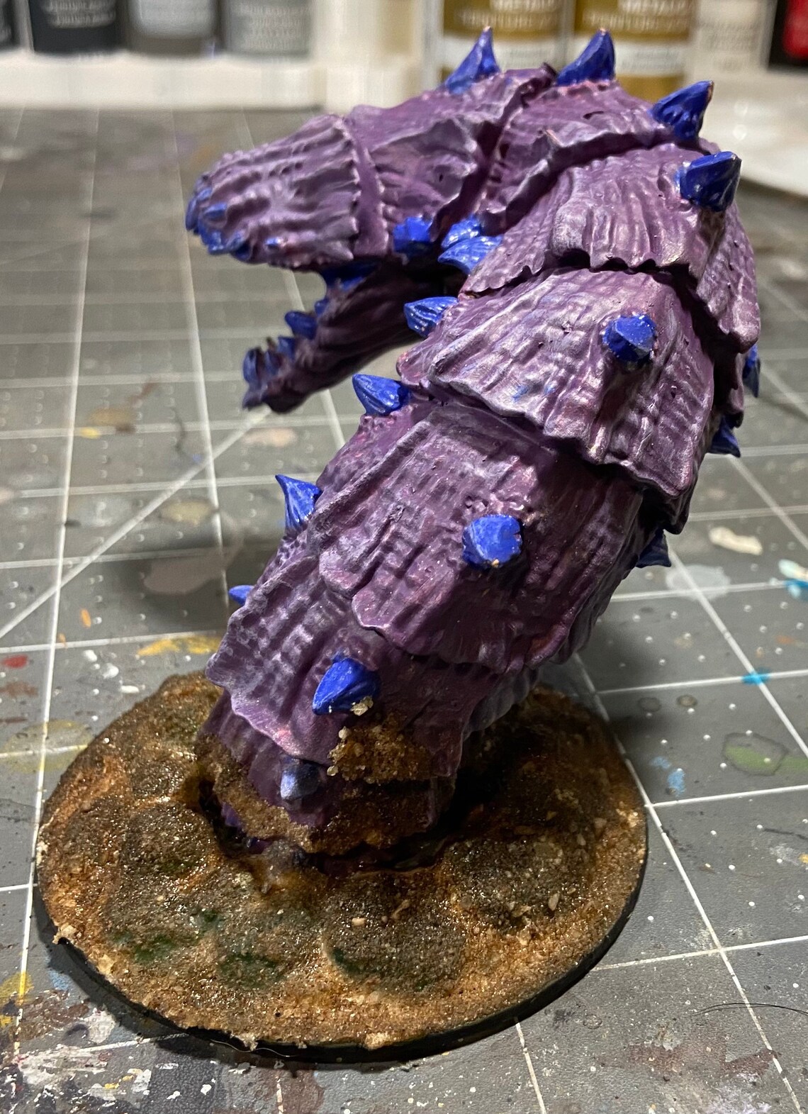 Purple Worm Miniature Painted D&D RPG | Etsy