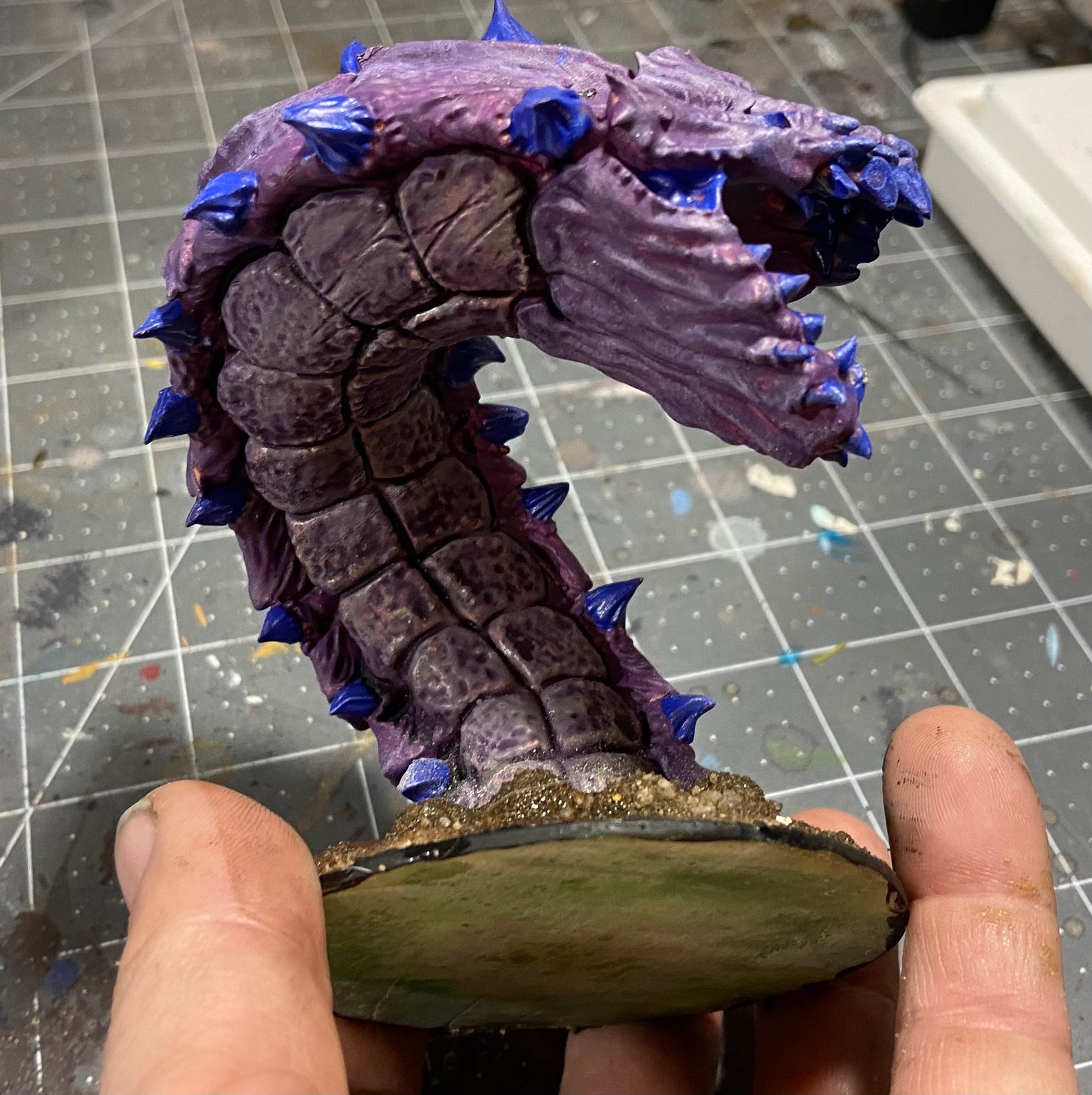 Purple Worm Miniature Painted D&D RPG - Etsy