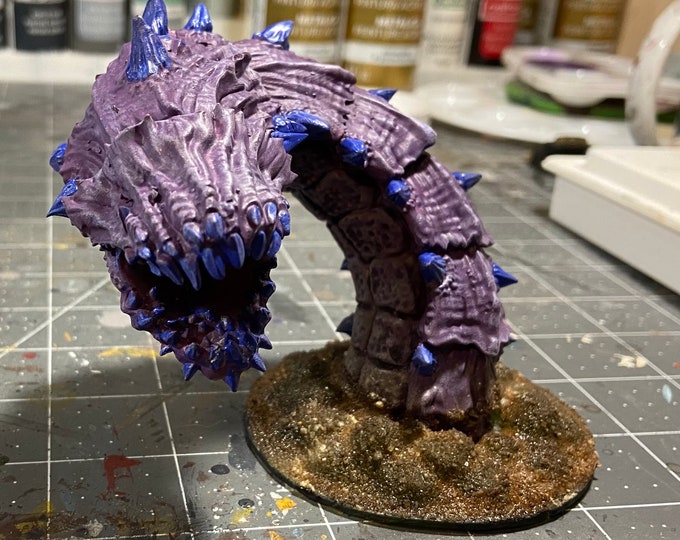 Purple Worm Miniature Painted D&D RPG - Etsy