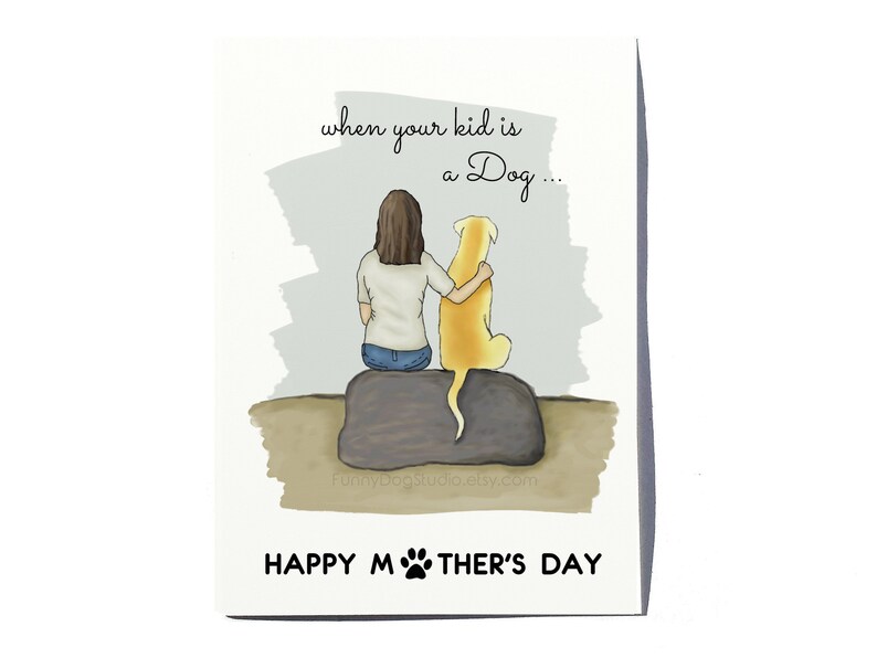 Beautiful Mother's Day Card With a Dog; Dog Mom Card; Dog Mothers Day ...