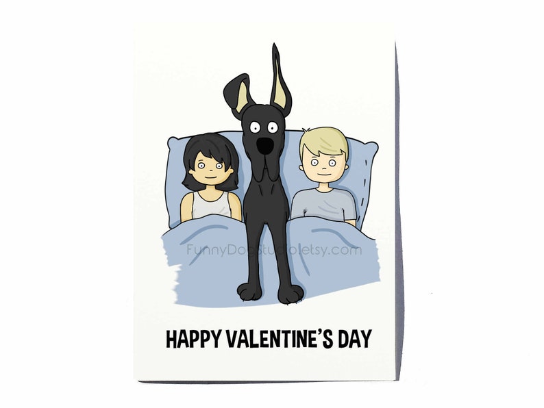 Great Dane Valentine's Day Card; Great Dane Valentine Card; Love Great ...