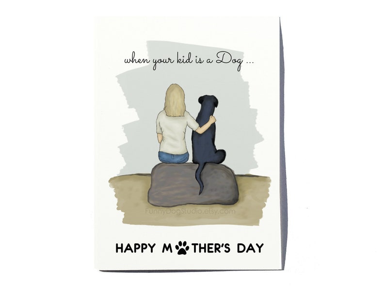 Beautiful Mother's Day Card With a Dog; Dog Mom Card; Dog Mothers Day ...