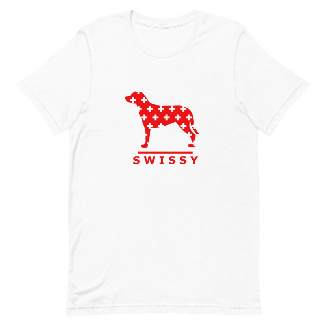 Swiss Mountain Dog With Cross Pattern T-shirt Swissy Tee - Etsy