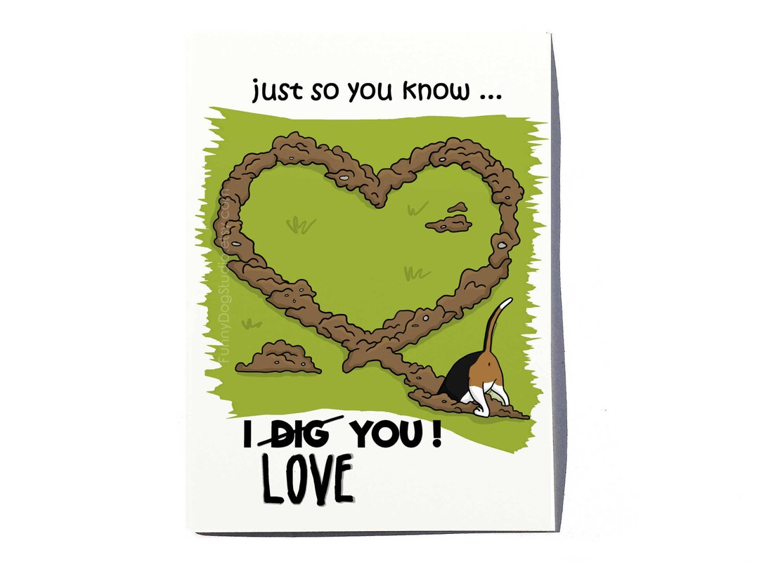 Beagle Valentine's Day Card Beagle Valentine Card Funny - Etsy