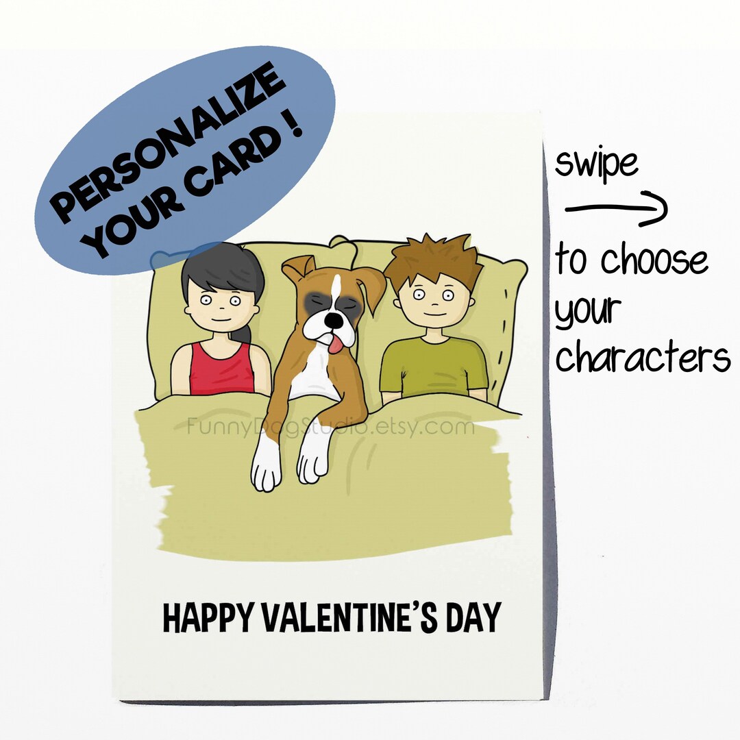 Funny Boxer Valentines Day Card; Boxer Valentine Card; Funny Dog ...