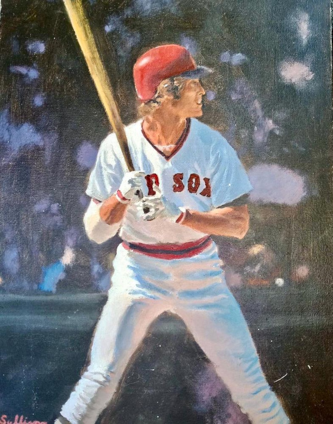 Butch Hobson Oil Painting 14" X 18", Boston Red Sox Major League ...