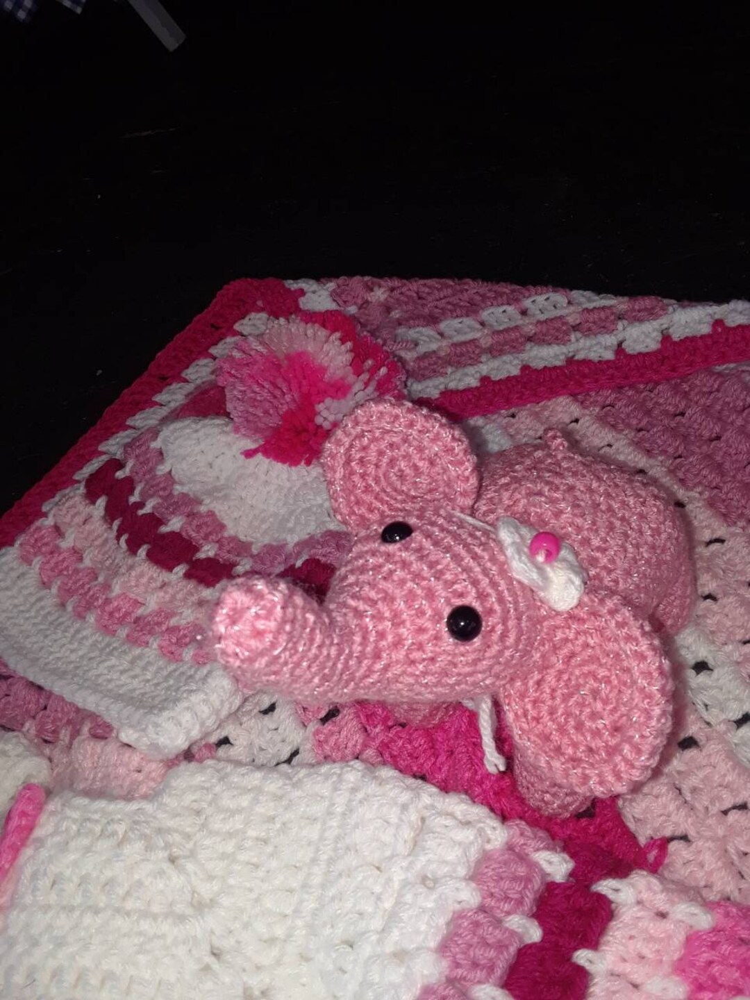Adorable "pretty in Pink" Baby Blanket Set - Etsy