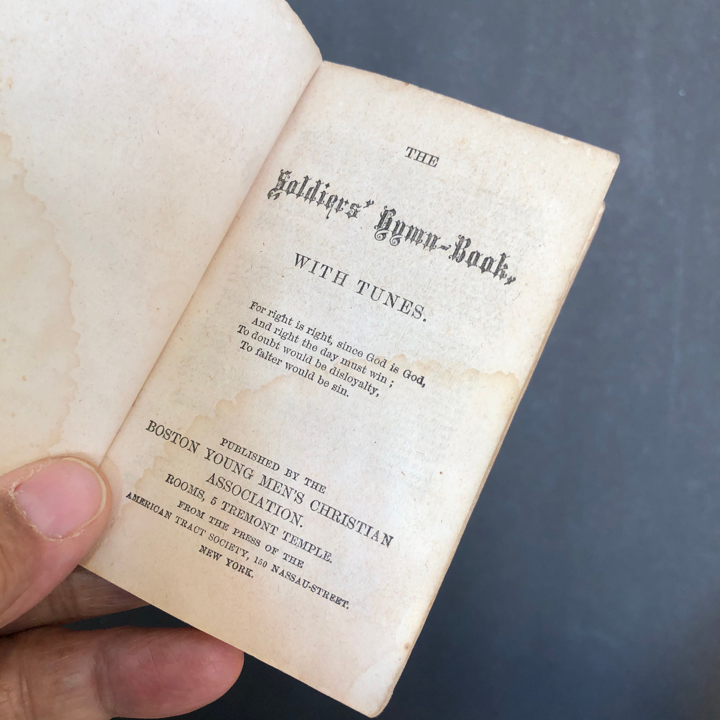 Vintage Civil War Soldier's Hymn-book - Etsy