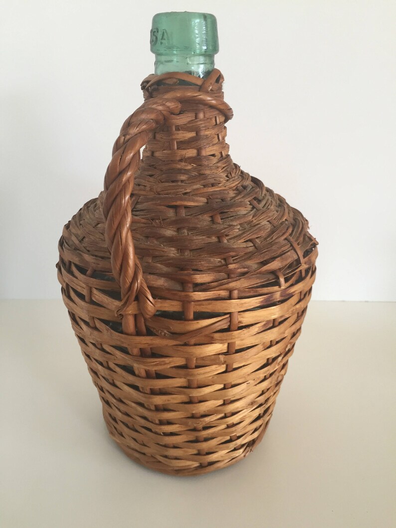 Rare Vintage Wicker Wrapped Viresa Wine Jug | Etsy