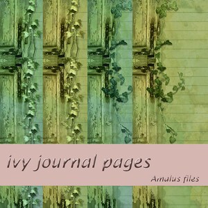 Printable Ivy Journal Page, Scrapbook Paper, Letter Paper, Digital ...