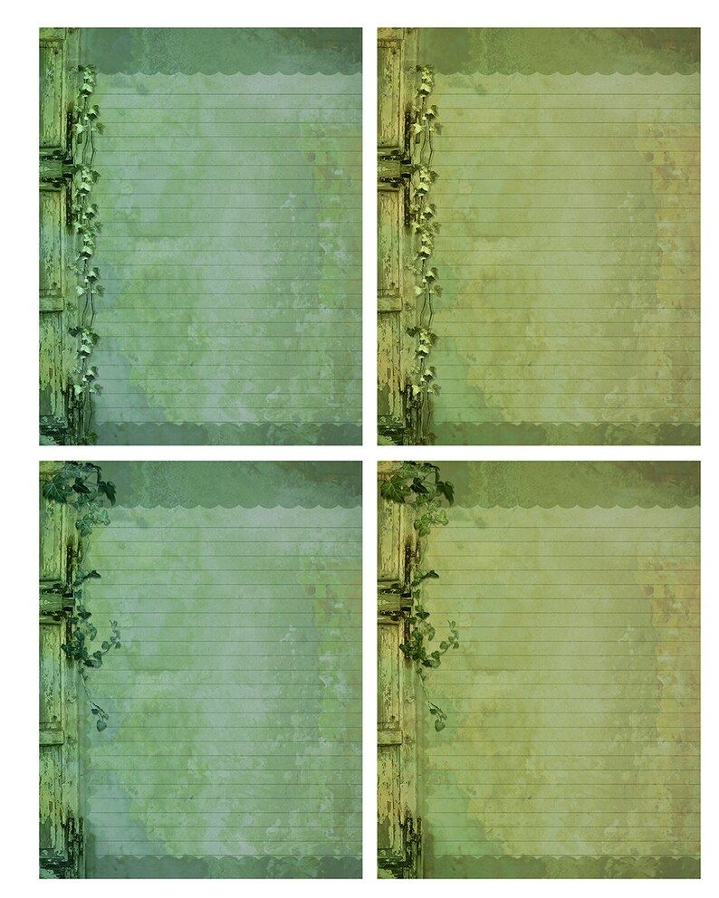Printable Ivy Journal Page, Scrapbook Paper, Letter Paper, Digital ...