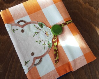 Unique Handmade Removable Book Cover With Vintage Fabrics - Etsy