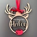 Personalized Reindeer Ornament - Etsy