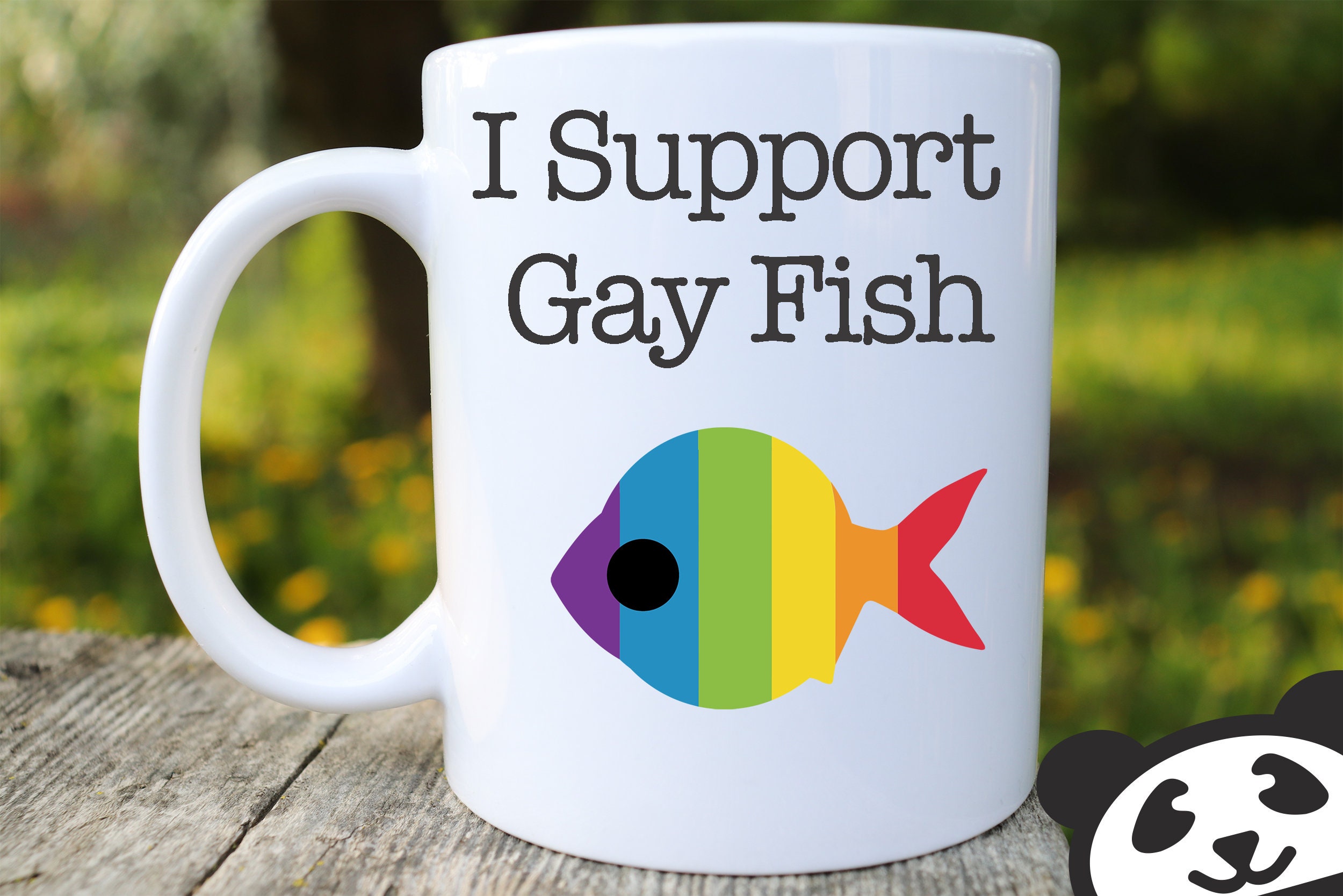 I Support Gay Fish Funny LGBT 11oz Coffee Mug Coffee Mug | Etsy