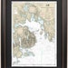 Framed Nautical Map 13318 : Frenchman Bay Mount Desert Island, Acadia ...
