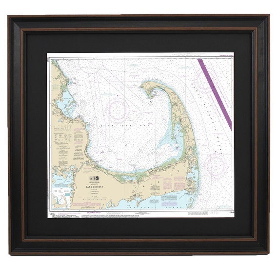 Framed Nautical Chart Cape Cod Bay NOAA 13246 Nautical - Etsy