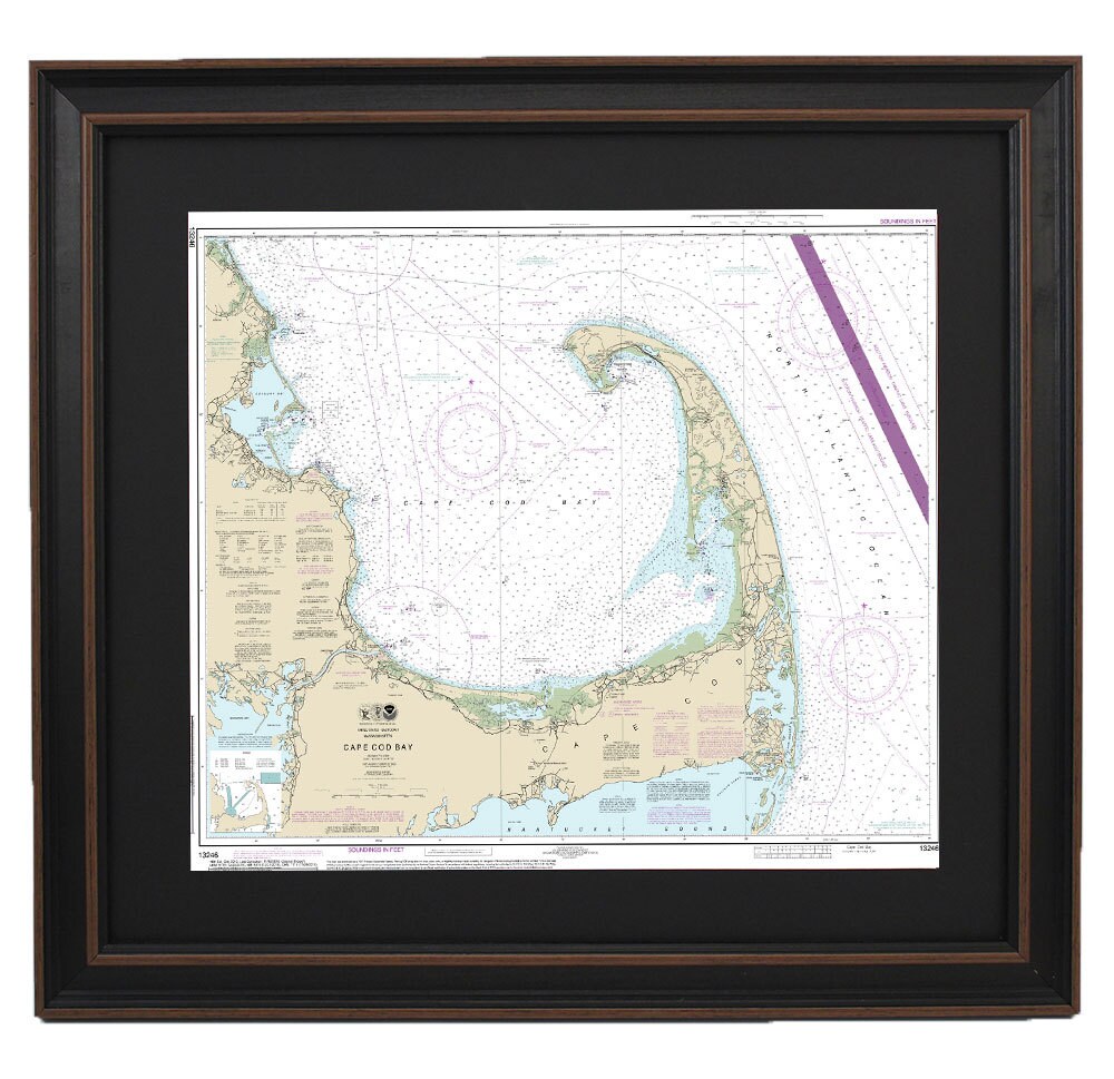 Framed Nautical Chart Cape Cod Bay NOAA 13246 Nautical - Etsy