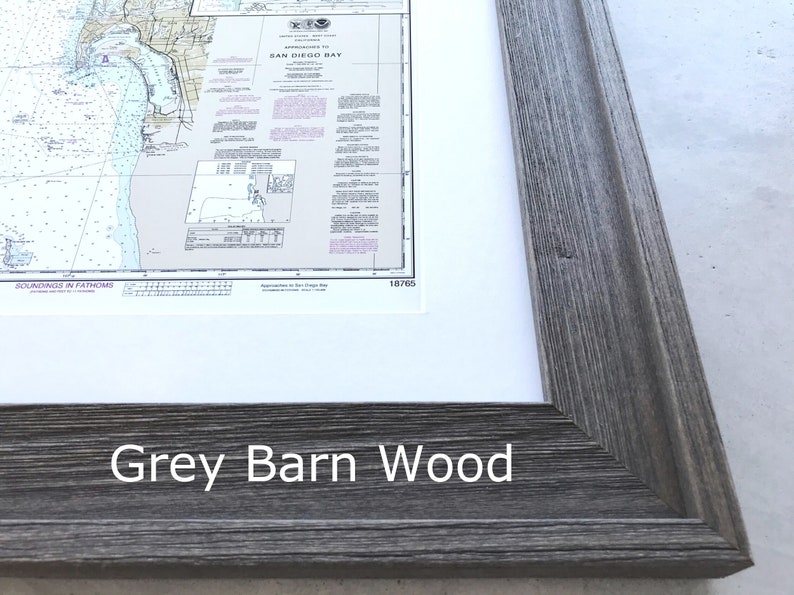 Framed Nautical Map 13226 : Mount Hope Bay | Etsy