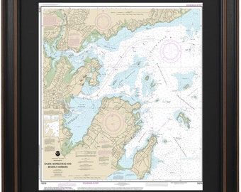 Salem, Marblehead and Beverly Harbor Map 1954 Nautical Chart Print - Etsy