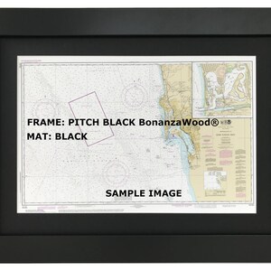 Framed Nautical Chart Block Island Sound, Point Judith to Montauk Point ...