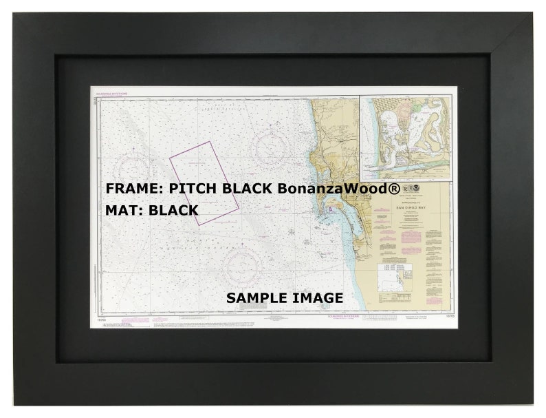 Framed Nautical Chart Block Island Sound, Point Judith to Montauk Point ...