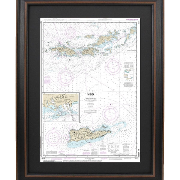 Virgin Islands Nautical Chart - Etsy