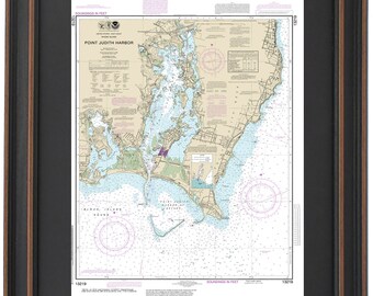 Nautical Map Point Judith - Etsy