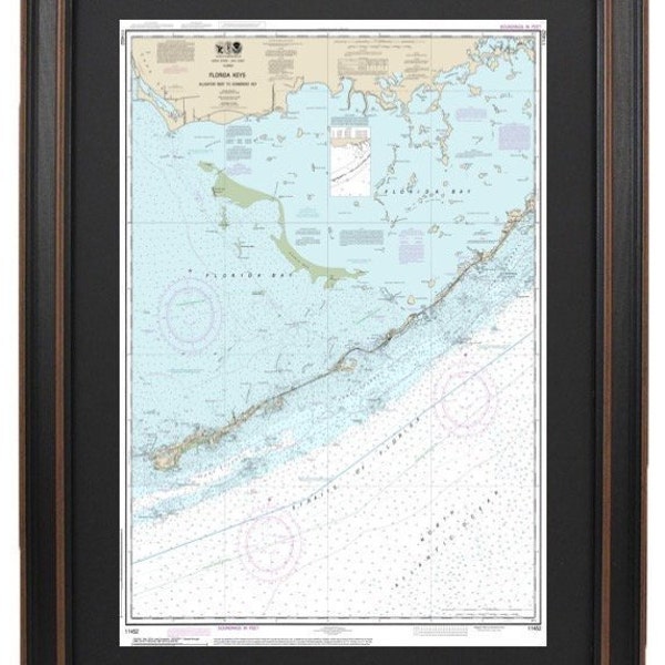 Florida Keys Map Nautical Chart - Etsy
