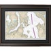 Framed Nautical Chart Charleston Light to Cape Canaveral NOAA 11480 ...