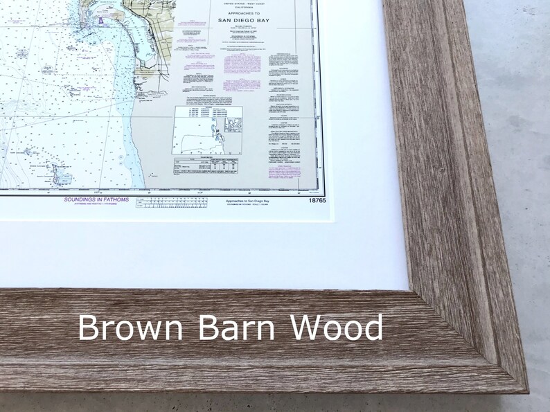 Framed Nautical Map 13226 : Mount Hope Bay | Etsy