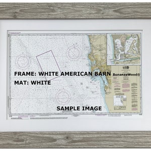 Framed Nautical Chart Block Island Sound, Point Judith to Montauk Point ...