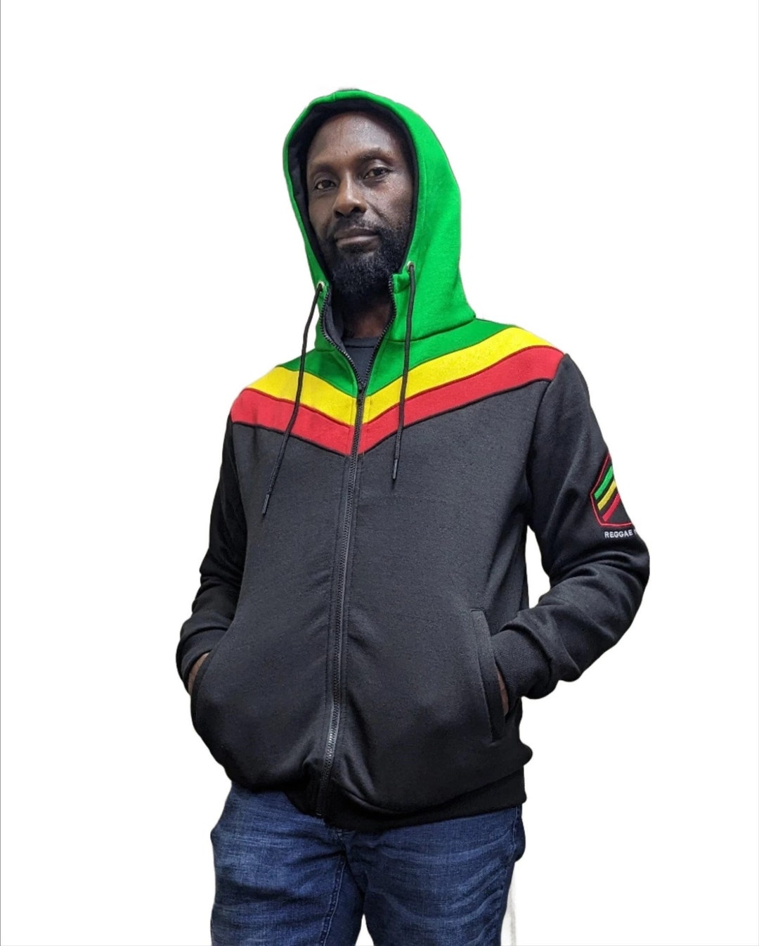 Rasta Hoodie Jacket - Etsy