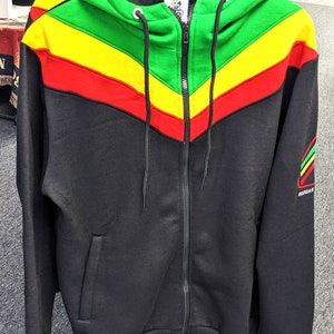 Rasta Hoodie Jacket - Etsy