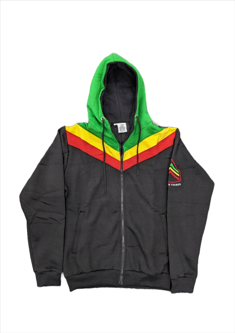 Rasta Hoodie Jacket - Etsy