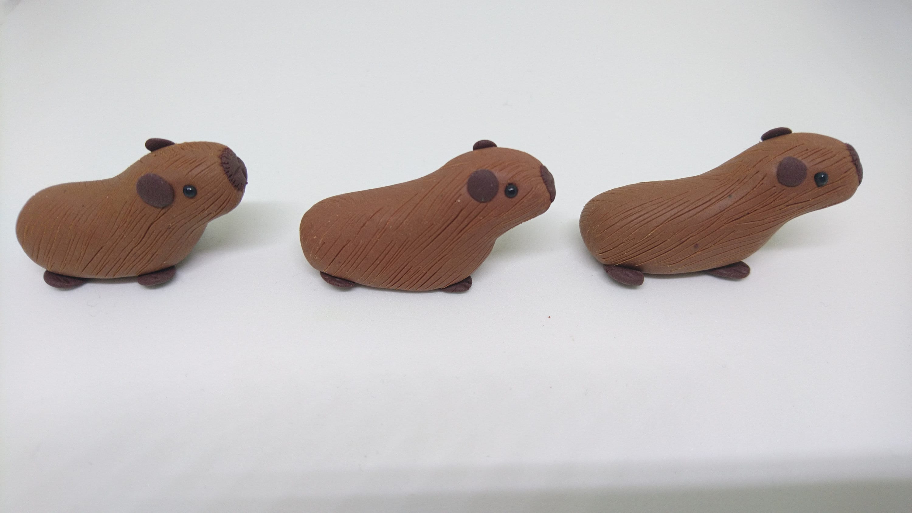 Capybara Miniature Model Handmade Polymer Clay Art Gift | Etsy
