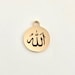 Allah Engraved Charm Allah in Arabic Charm Round Engraved - Etsy