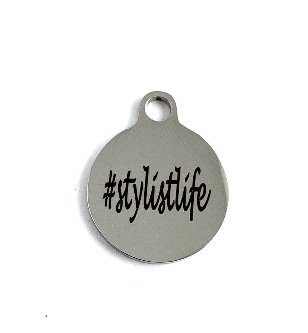Hashtag Stylistlife Hairdresser Charm Stainless Steel - Etsy