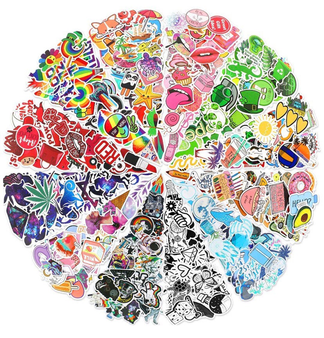 Bulk/wholesale 585pc Sticker Pack Stickers Decals Vinyls for Laptop ...