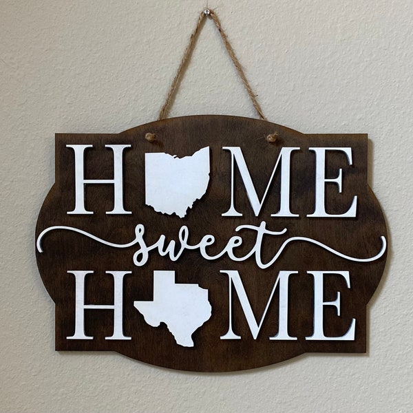 Personalized Home Sweet Home Sign - Etsy